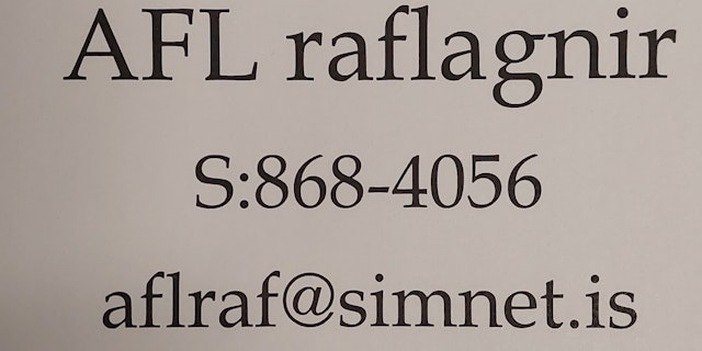 Rafvirkjar óskast | AFL raflagnir ehf.